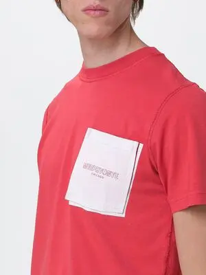 MURPHY&NYE Slim Fit Cotton T-shirt With Logo And Patch Pocket - Red