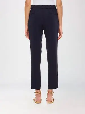 Alberto Biani Slim Fit Crêpe Chino Trousers With Side Zip - Blue