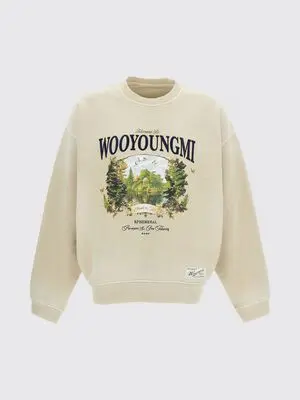 WOOYOUNGMI Graphic Print Cotton Crewneck Sweatshirt