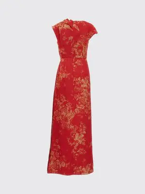 Erdem Floral-print Duchesse Sheath Long Dress