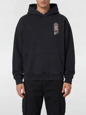 Rhude Cotton Hoodie With Kangaroo Pocket And Contrasting Logo