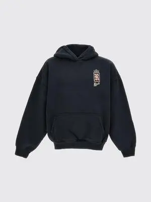 Rhude Cotton Hoodie With Kangaroo Pocket And Contrasting Logo