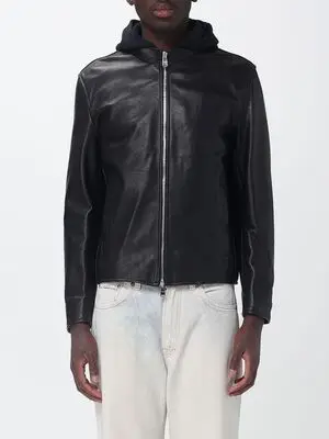 DONDUP Lambskin Leather Jacket With Removable Hood - Black