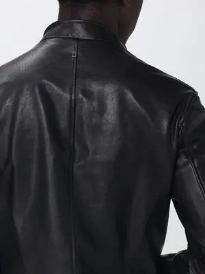 DONDUP Lambskin Leather Jacket With Removable Hood