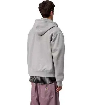 Carhartt Work In Progress American Script Zip-up Hoodie - Grey