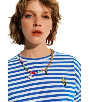 Essentiel Antwerp Jatsu Gold-plated Necklace With Peanuts Charm