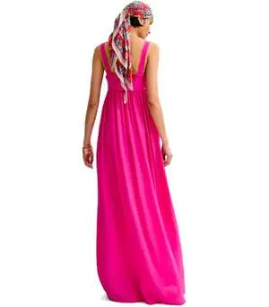 Essentiel Antwerp Jacobean Maxi Dress - Fuchsia