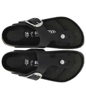BIRKENSTOCK Gizeh Big Buckle Thong Sandals - Black