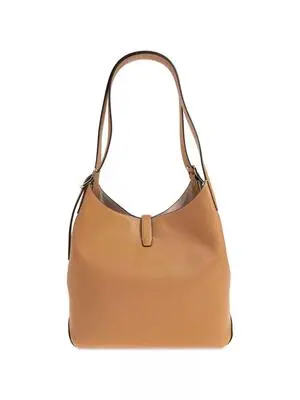 Kate Spade New York Large Deco Grained Leather Shoulder Bag - Brown