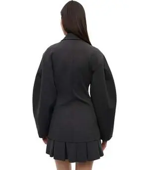 GANNI Single Breasted Scuba Blazer