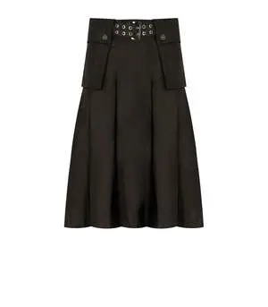 GANNI Pleated Midi Skirt