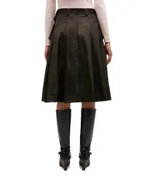GANNI Pleated Midi Skirt