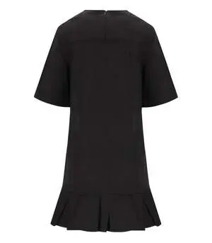 GANNI Short Sleeve Mini Dress With Ruffled Hem