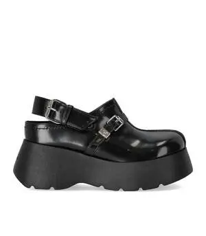 Women's Buckled Platform Mules