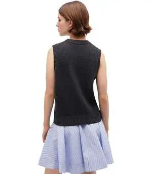 GANNI Embroidered Floral Logo Vest