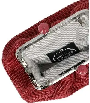 Max Mara Pasticcino Raffia Clutch - Red