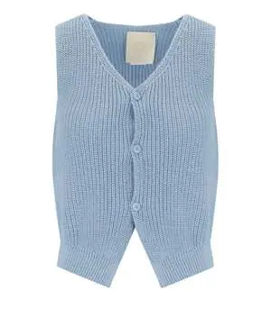 K.K. Knitted Cotton Sleeveless Top