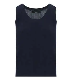 Max Mara Ribbed Viscose Blend Top
