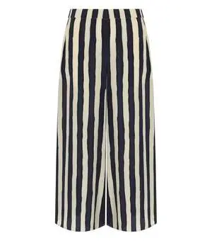 Max Mara Nirvana Silk Striped Trousers