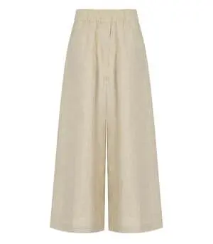 Max Mara Felino Linen Wide Leg Trousers