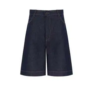 Max Mara Ozono Denim Bermuda Shorts