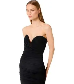 Elisabetta Franchi Crepe Jersey Sweetheart Neckline Bustier Mini Dress