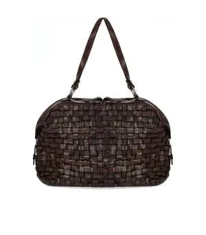 CAMPOMAGGI Large Woven Leather Bag