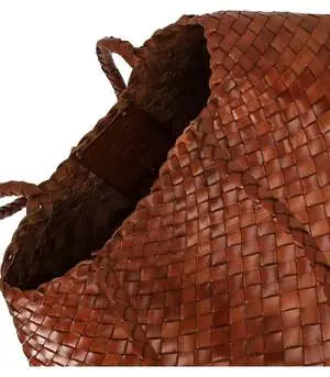 Dragon Diffusion Leather Woven Shoulder Bag - Tan