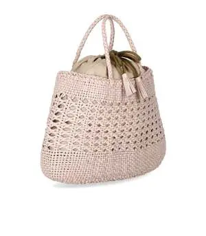 Dragon Diffusion Santa Cano Woven Leather Handbag - Pink