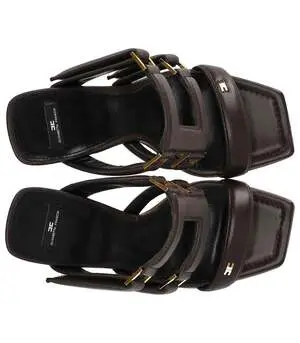 Elisabetta Franchi Heeled Mule With Logo Detail