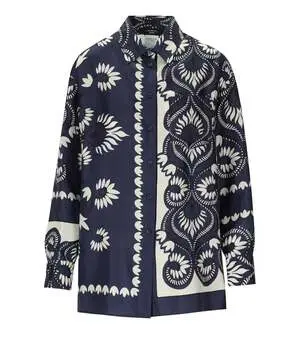 Max Mara Silk Floral Print Shirt