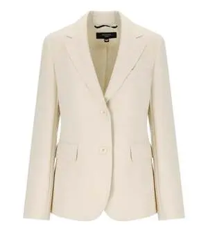Max Mara Uva Single Breasted Jacket - Ivory