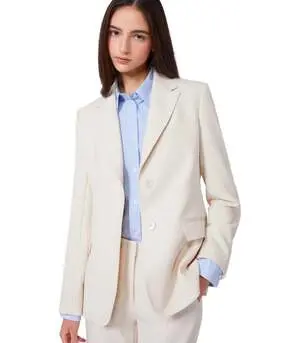 Max Mara Uva Single Breasted Jacket - Ivory
