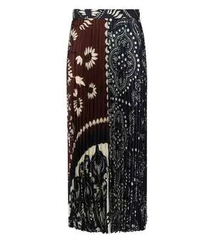 Max Mara Printed Pleated Midi Skirt