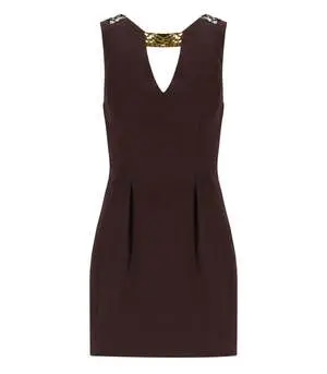 Elisabetta Franchi Gabardine Jewel Dress