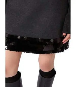 Max Mara Wool Skirt With Sequin Hem
