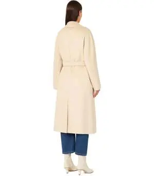 Max Mara Resina Belted Wool Coat - Ivory