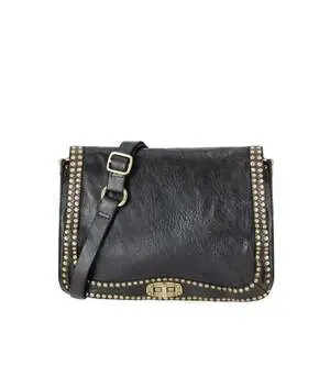 CAMPOMAGGI Paola Leather Crossbody Bag With Stud Embellishments