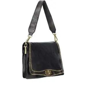 CAMPOMAGGI Paola Leather Crossbody Bag With Stud Embellishments