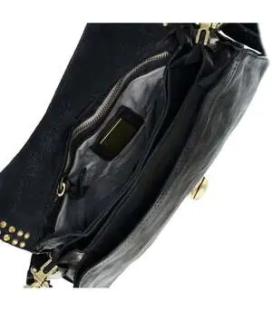 CAMPOMAGGI Paola Leather Crossbody Bag With Stud Embellishments