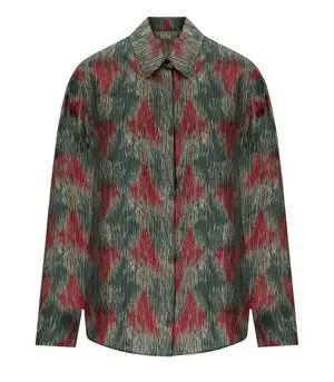 Max Mara Silk Abstract Print Shirt