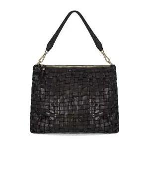 CAMPOMAGGI Carla Leather Shoulder Bag - Black