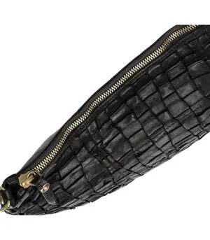 CAMPOMAGGI Carla Leather Shoulder Bag - Black