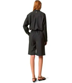 TWINSET Bermuda Shorts With Logo Buckles
