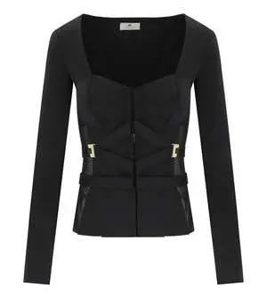 Elisabetta Franchi Crepe Bustier Jacket