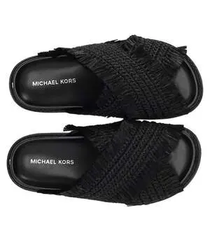 Michael Kors Peyton Raffia Slides