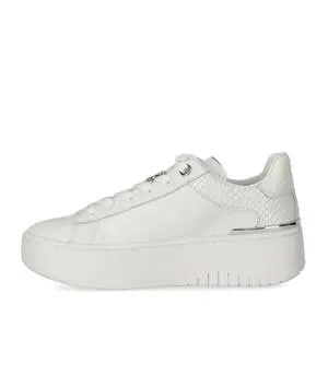 Michael Kors Dottie Leather Platform Sneaker - White
