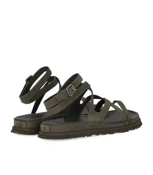 UGG Goldengaze Embossed Ankle Wrap Sandal - Green