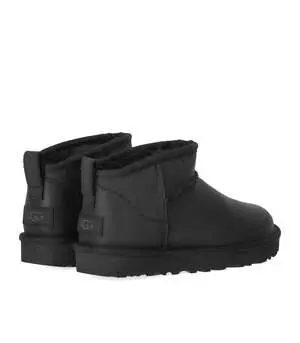 UGG Classic Ultra Mini Leather Boot - Black