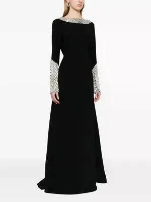 DINA MELWANI Embellished Open-back Maxi Dress